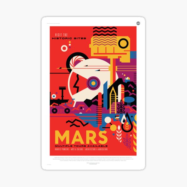 "A Mars Mission (NASA/JPL)" Sticker for Sale by boypilot | Redbubble