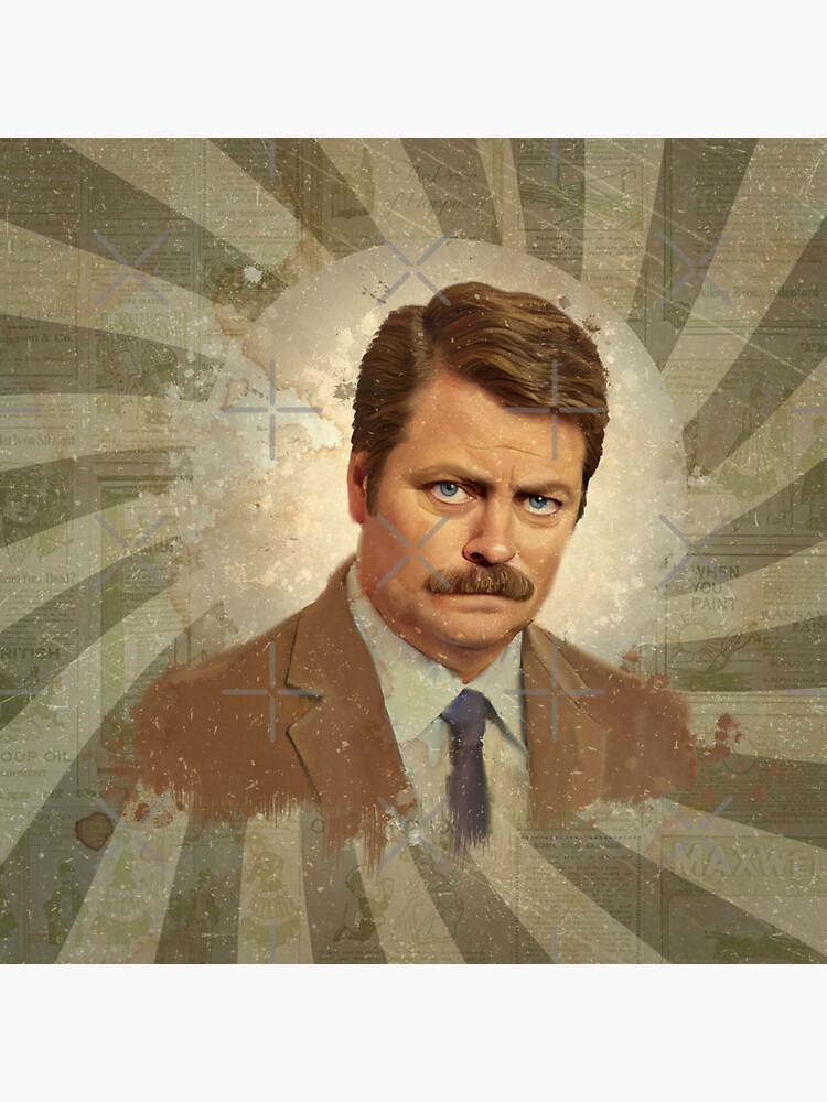 "RON SWANSON" Sticker for Sale by Chrisjeffries24 | Redbubble