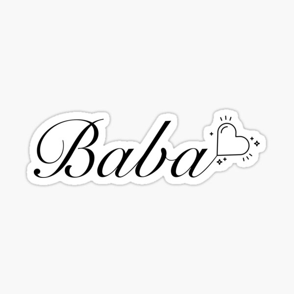"Baba" Sticker for Sale by Abdelhakim-ben | Redbubble