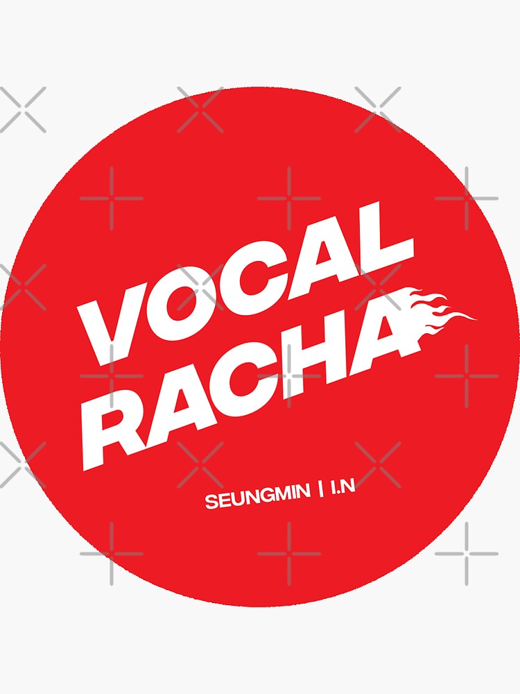 "STRAY KIDS SKZ VOCAL RACHA VOCALRACHA LOGO RED" Sticker for Sale by ...