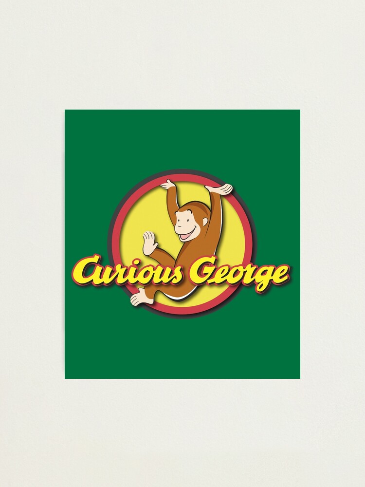 Lámina fotográfica «Jorge el curioso logo del círculo que se balancea ...