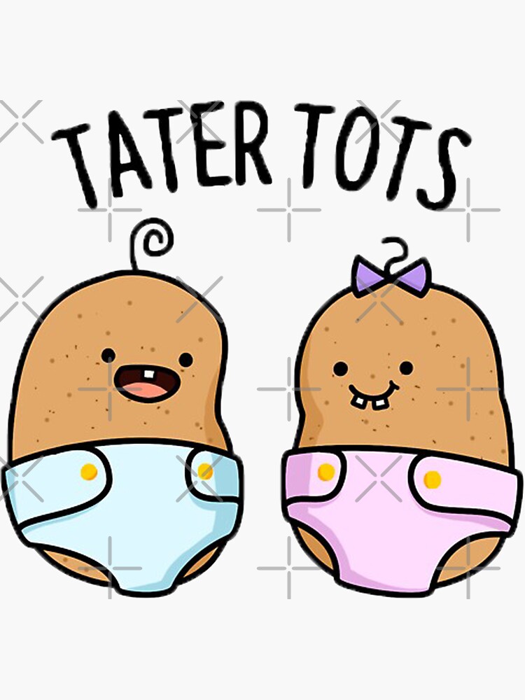 "Tater Tot Baby Cartoon" Sticker for Sale by 14Smith15 | Redbubble