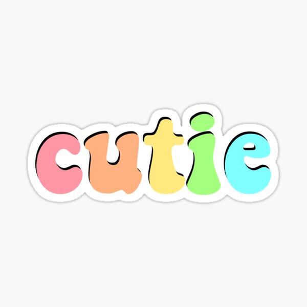 "cutie" Sticker by shiny-tears222 | Redbubble