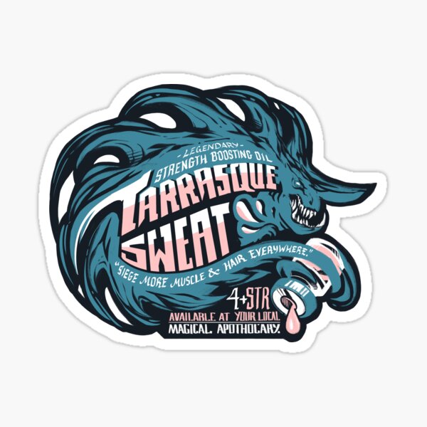 "Tarrasque Sweat - Trans Pride" Sticker for Sale by JessJackdaw | Redbubble