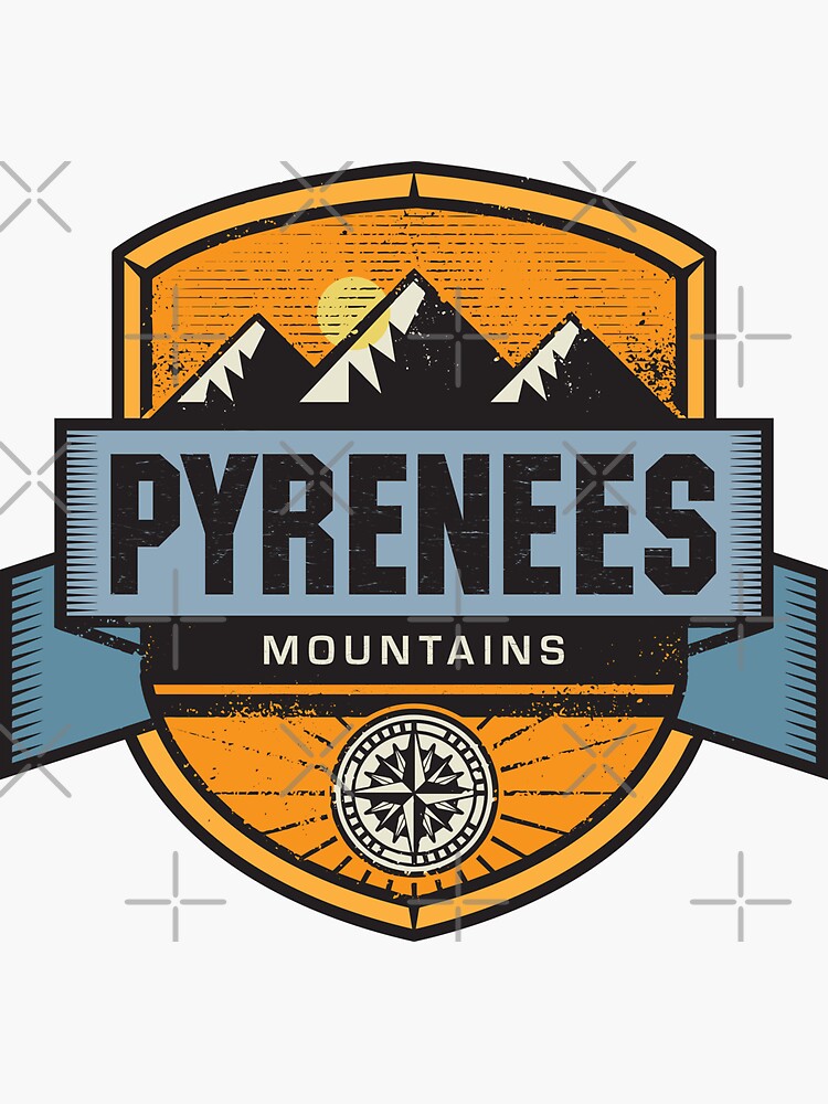 "Pyrenees Mountains" Sticker for Sale by studio838 | Redbubble
