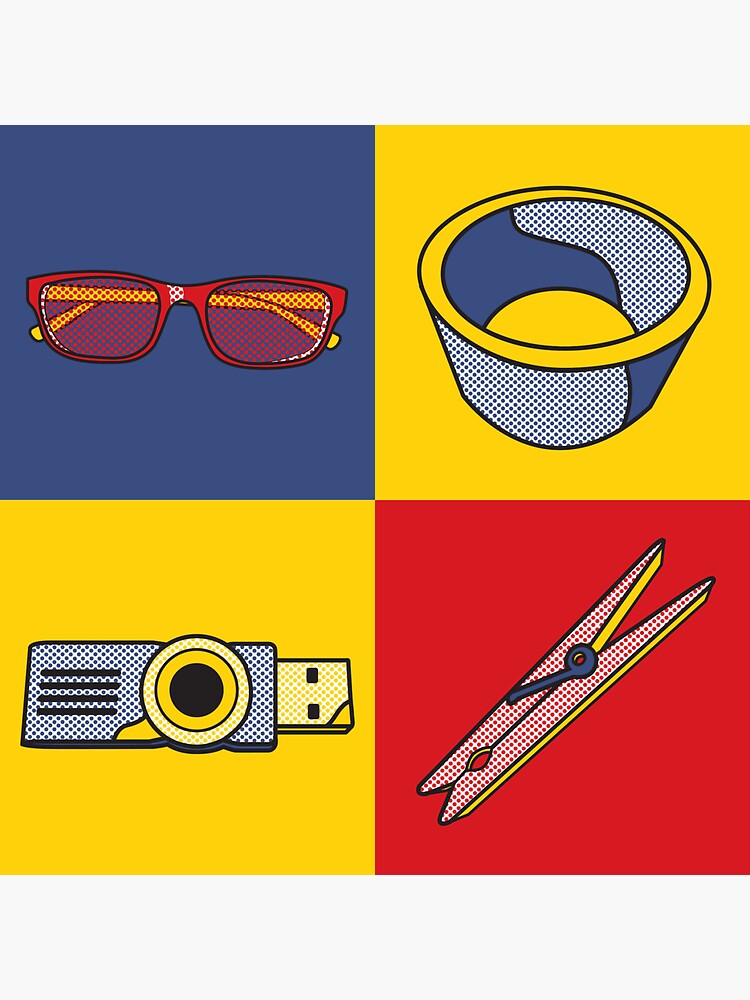 "Everyday Objects Pop Art Series" Sticker for Sale by iamiDesign ...