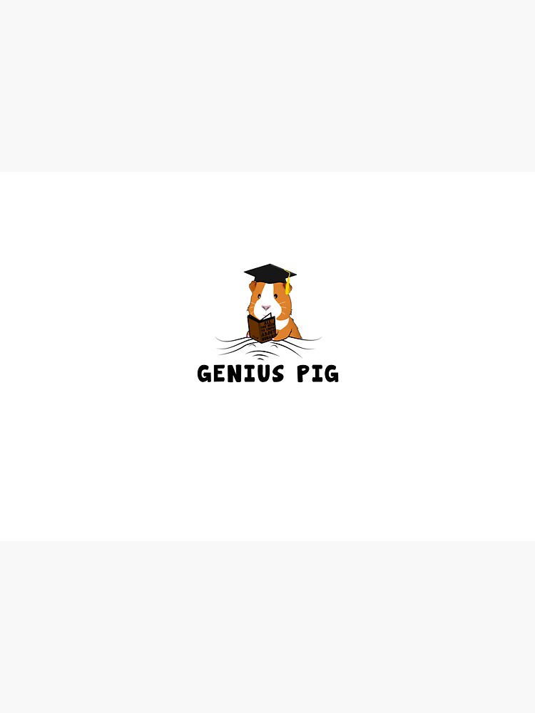 "Genius Pig A Super Sweet Guinea Pig With A Graduate Hat Reading A Book ...