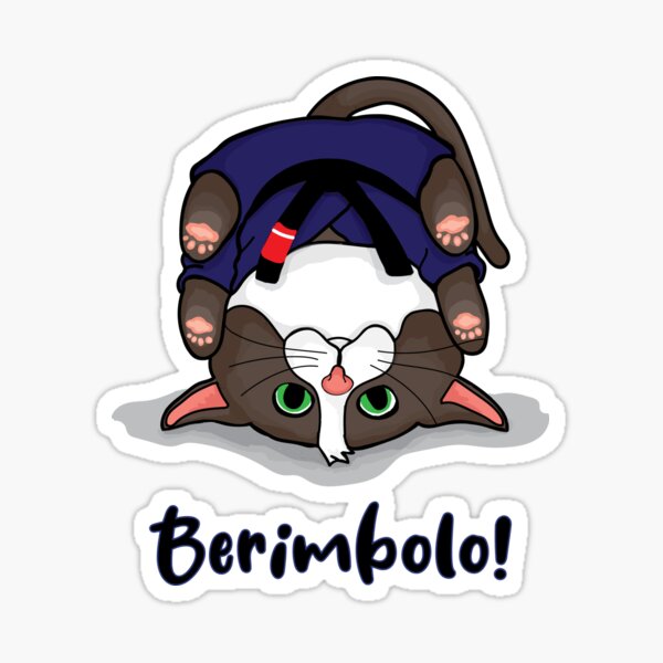 "Berimbolo Cat" Sticker for Sale by ArtsAndChokes | Redbubble