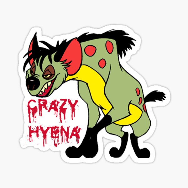 "crazy hyena" Sticker for Sale by PowerW | Redbubble