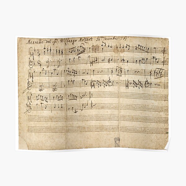"Mozart | Original manuscript | First musical composition | 4 of 4 ...