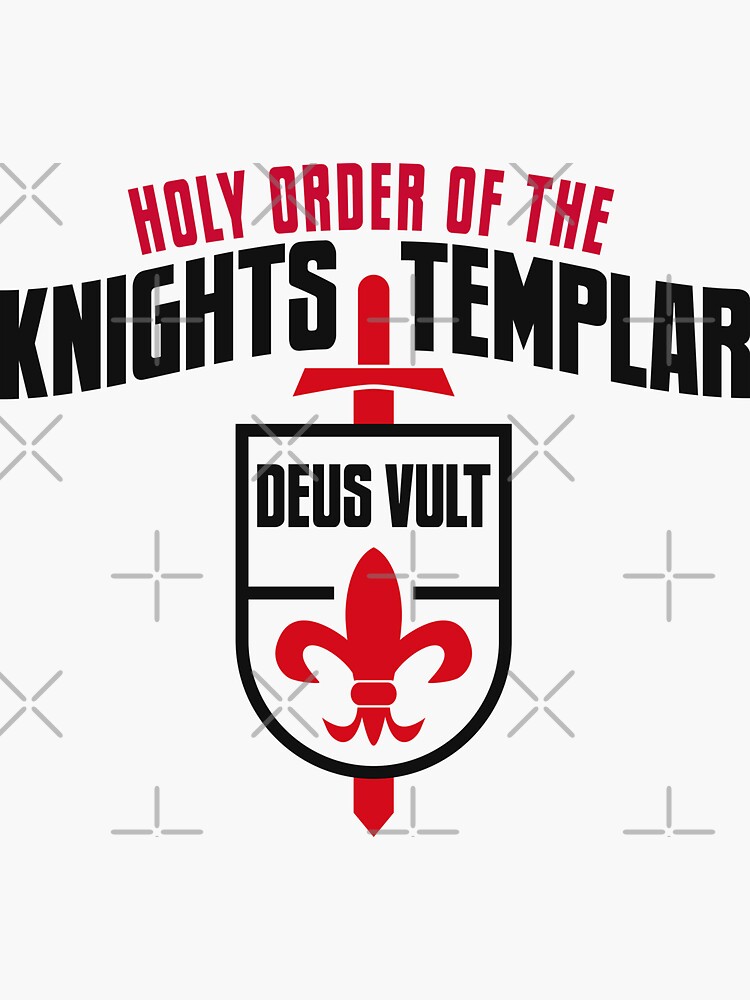 "Crusaders Holy Order of the Knights Templar Deus Vult" Sticker for ...