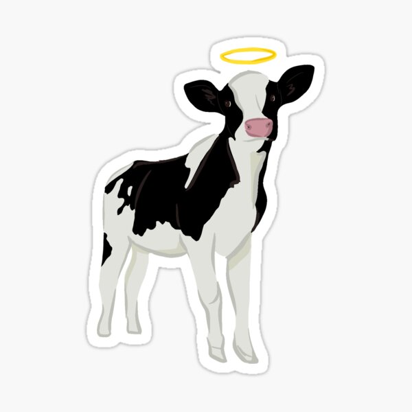 "holy cow!" Sticker for Sale by emelee007 | Redbubble