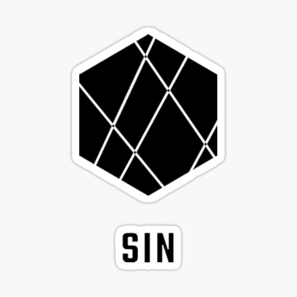 "SIN" Sticker for Sale by xtrm7777 | Redbubble