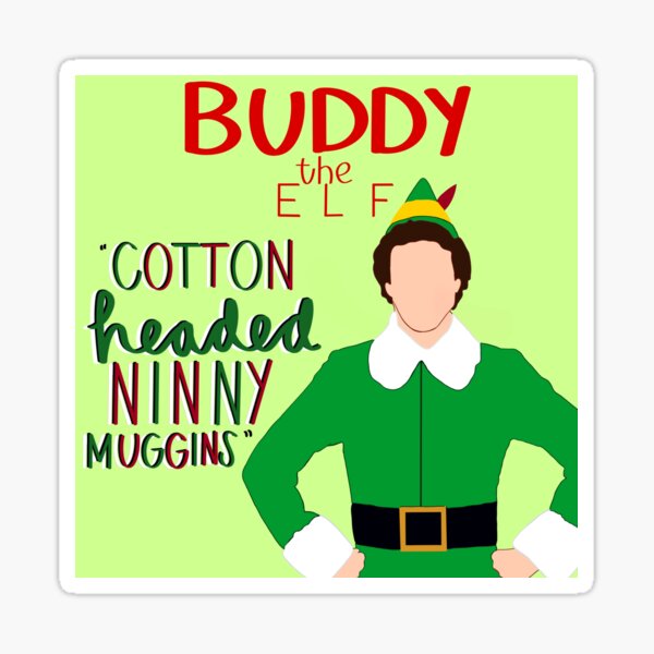 "Buddy the Elf Inspired Artwork" Sticker for Sale by meresgoldenshop ...