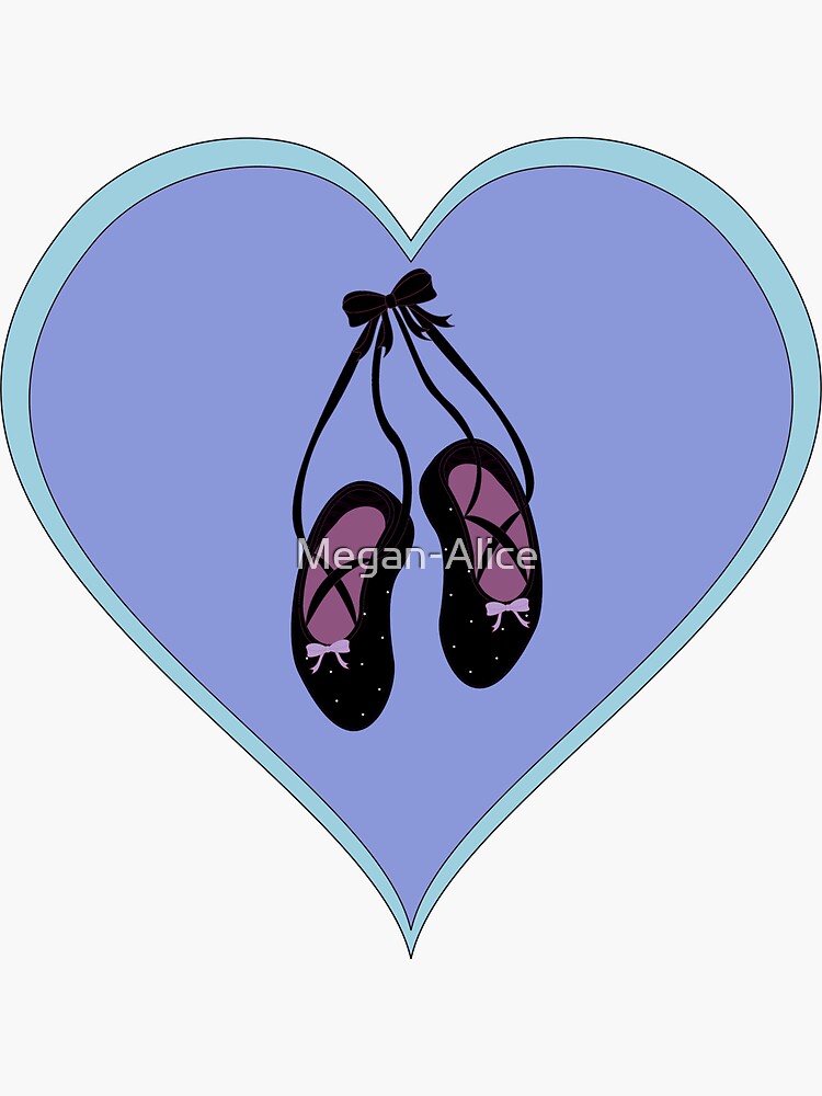 "Ballet Slippers Blue Edition" Sticker for Sale by Megan-Alice | Redbubble