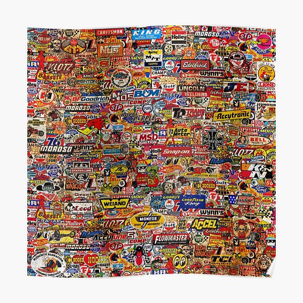 "Racing Decal Collage 2020" Poster by AstroZombie6669 | Redbubble