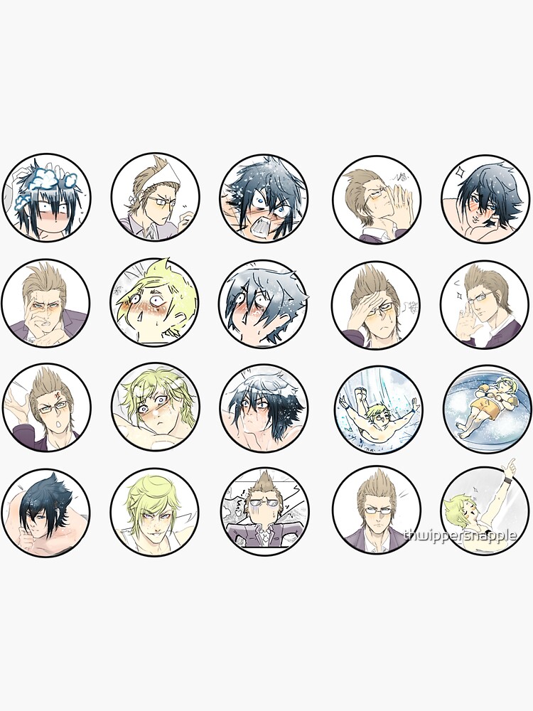 "Expression stickers - ffxv" Sticker for Sale by thwippersnapple ...