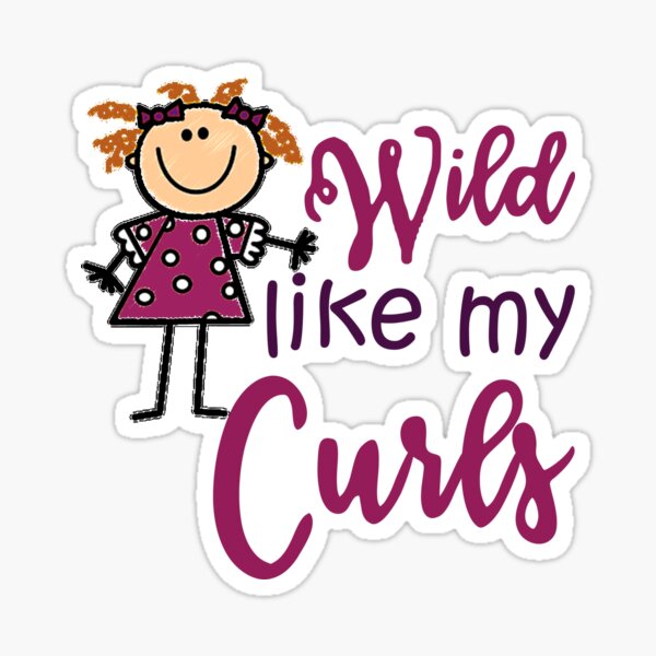 "Wild like my curls" Sticker by Graciouss | Redbubble
