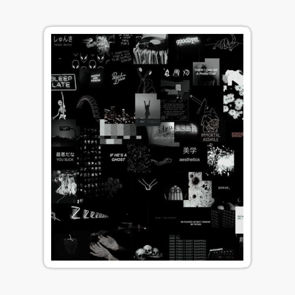 "Black Aesthetic" Sticker by Angy-G | Redbubble