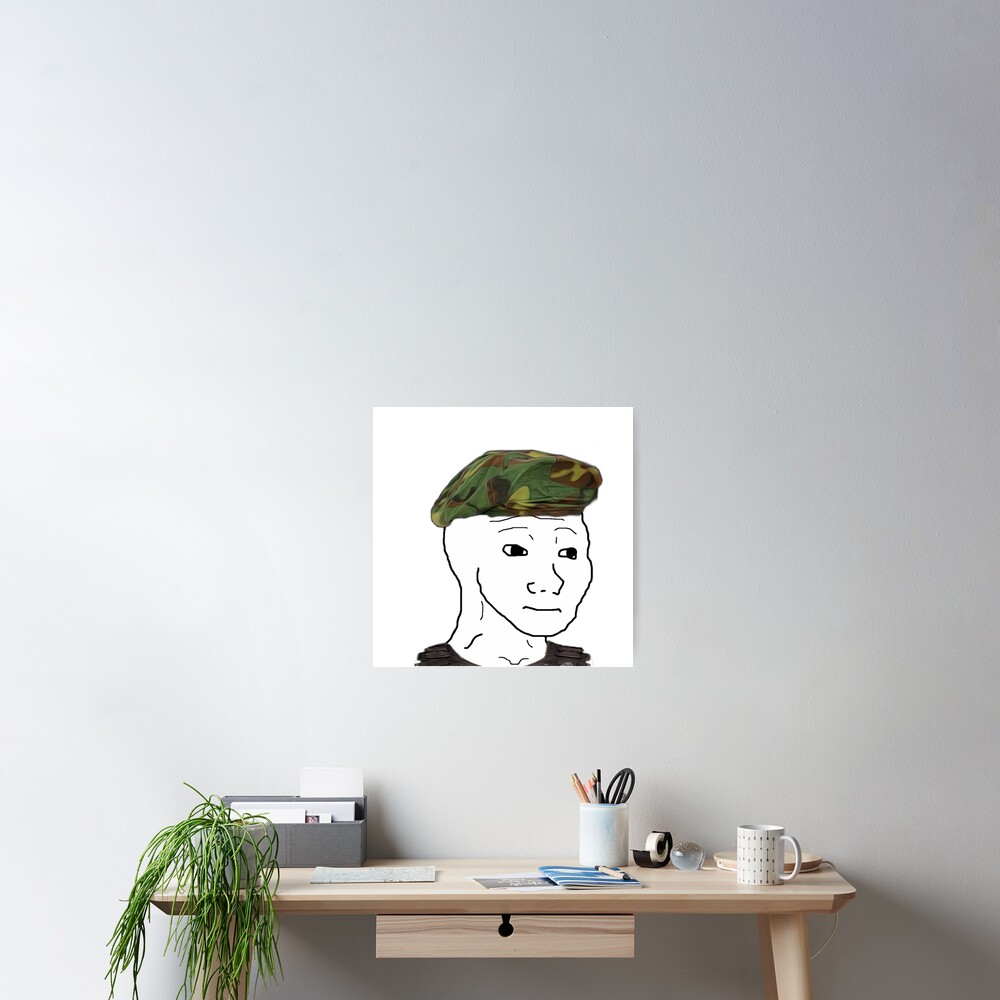 "Military wojak" Poster by marjard | Redbubble