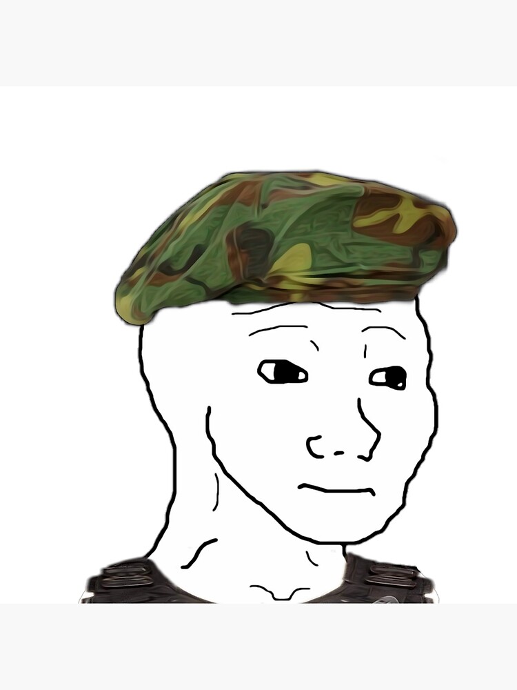 "Military wojak" Poster by marjard | Redbubble
