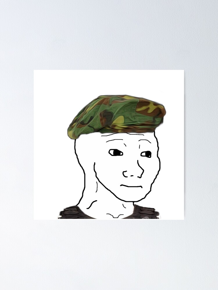 "Military wojak" Poster by marjard | Redbubble