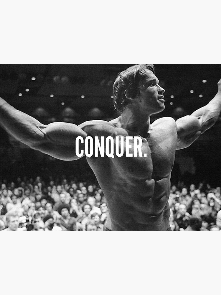 "CONQUER." Sticker for Sale by NEGOZIO | Redbubble