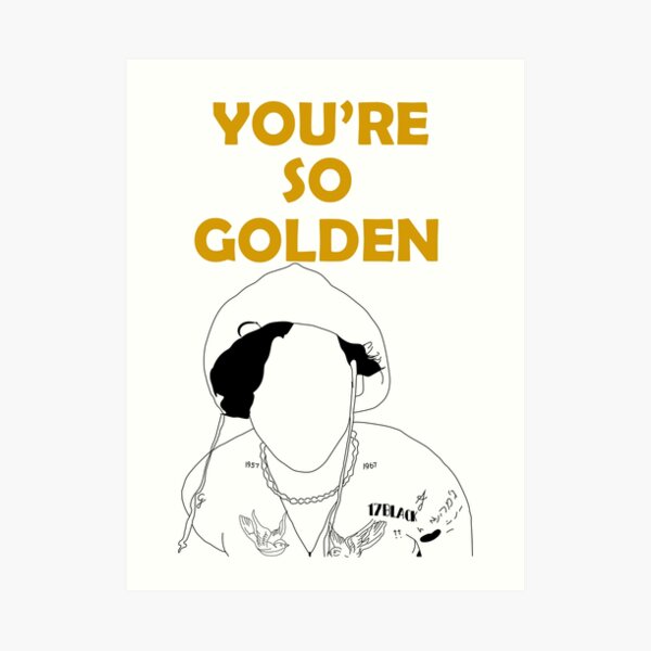 "Harry Styles you're so golden doodle" Art Print for Sale by ...