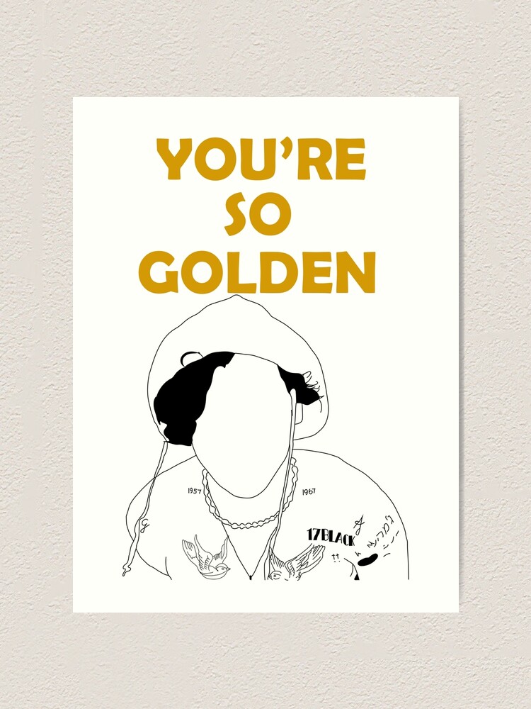 "Harry Styles you're so golden doodle" Art Print for Sale by ...