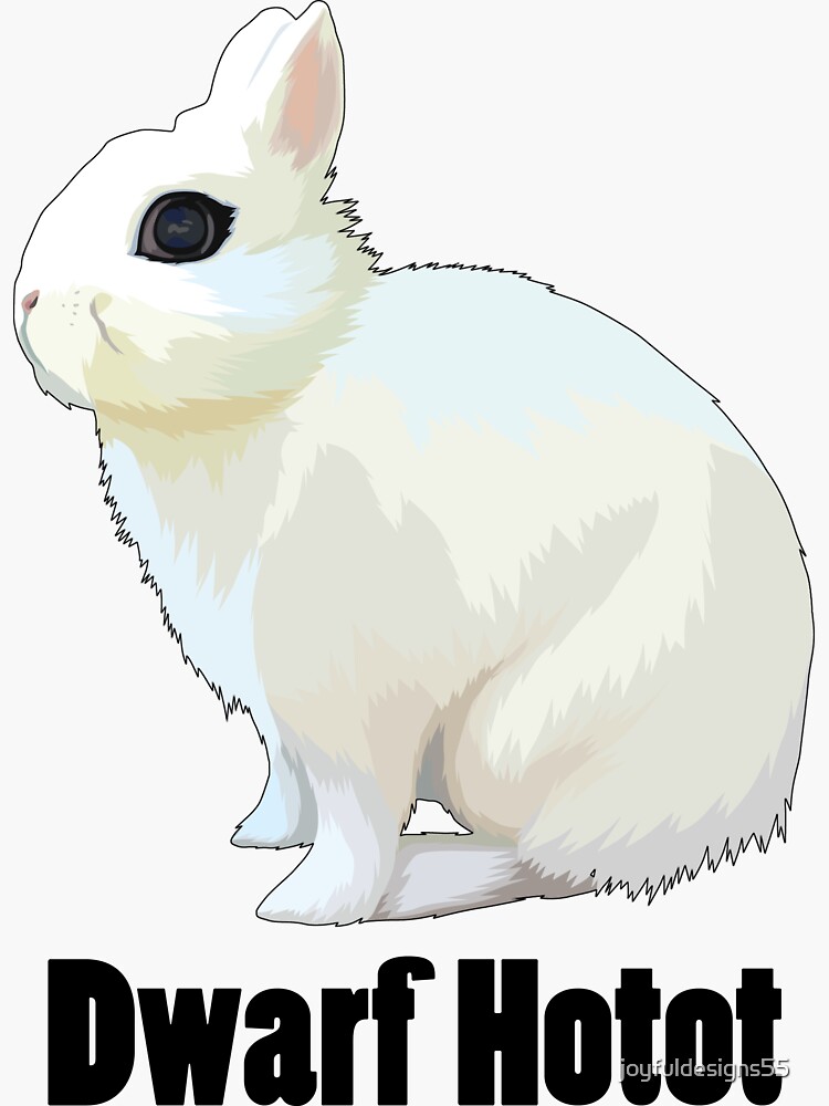 "Dwarf hotot rabbit" Sticker by joyfuldesigns55 | Redbubble