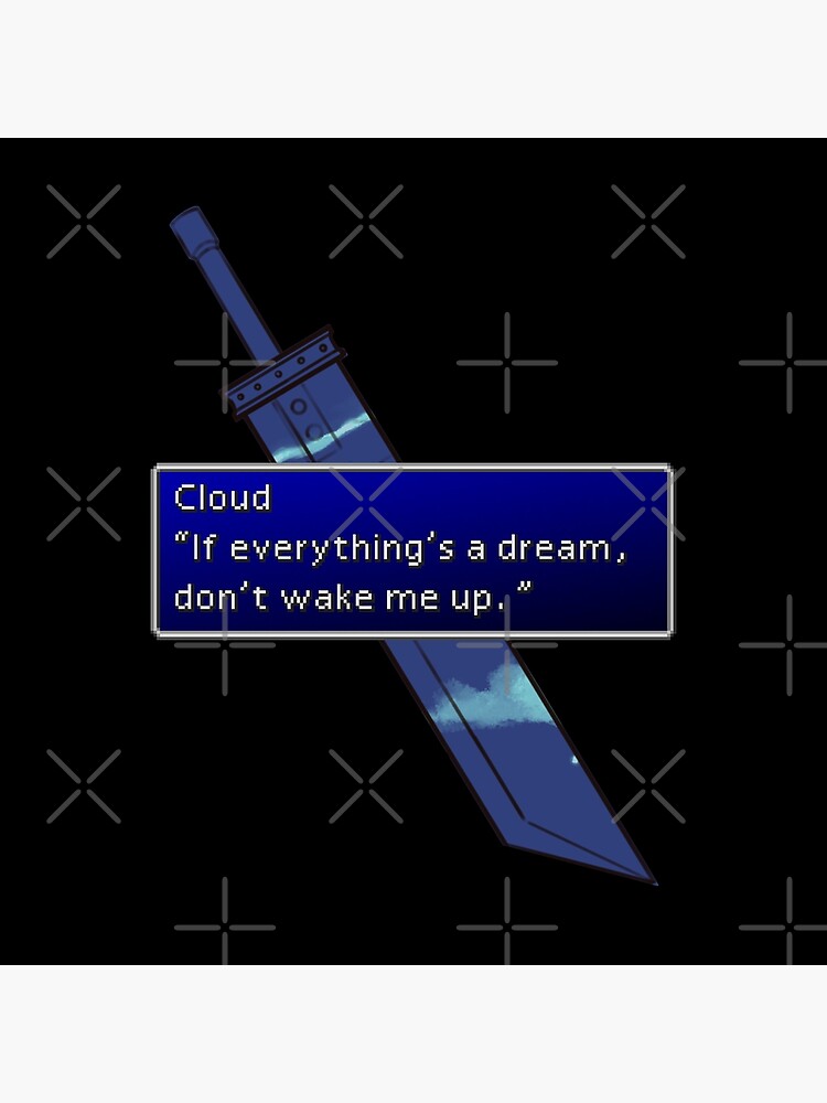"Cloud Strife Buster Sword blue aesthetic " Art Print for Sale by ...