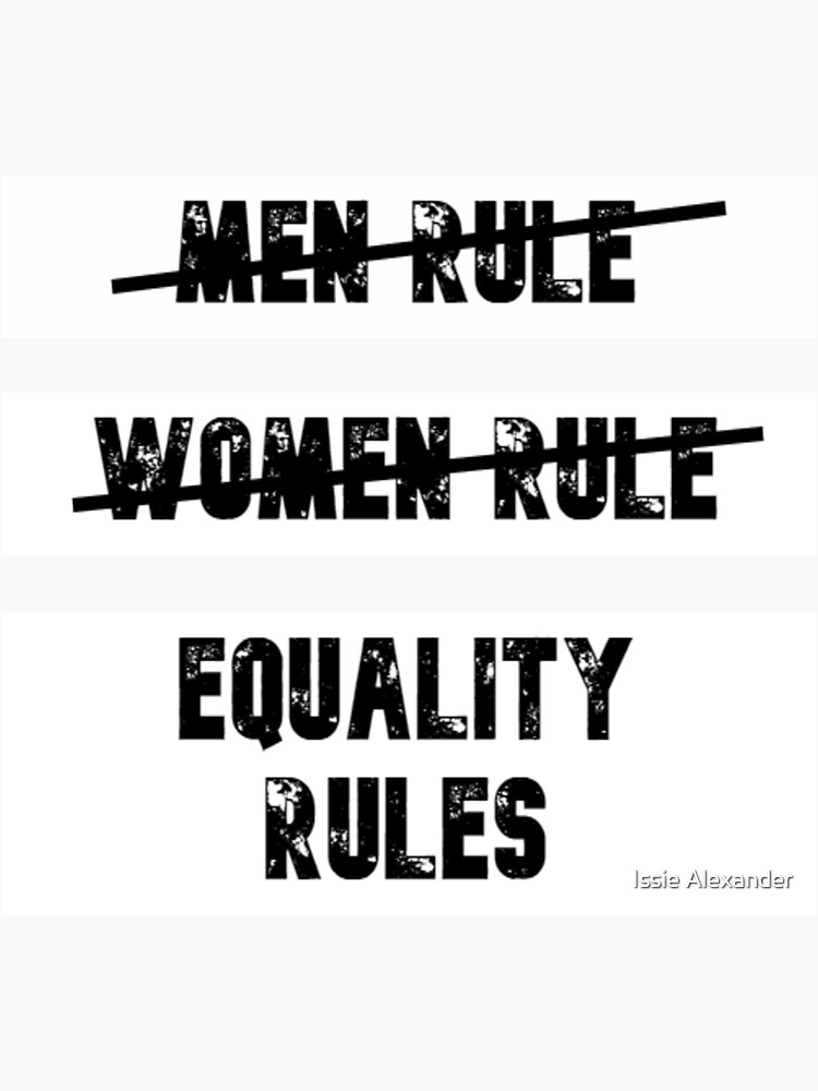 "Equality Rules Distressed Effect. Motivational Quote" Sticker for Sale ...
