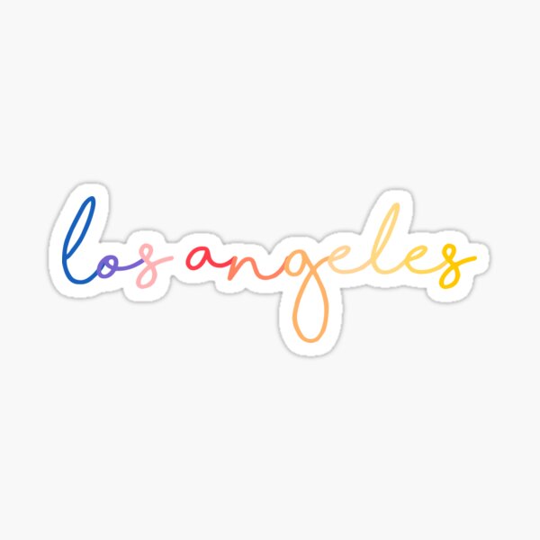 "Los Angeles " Sticker for Sale by locodoodles | Redbubble