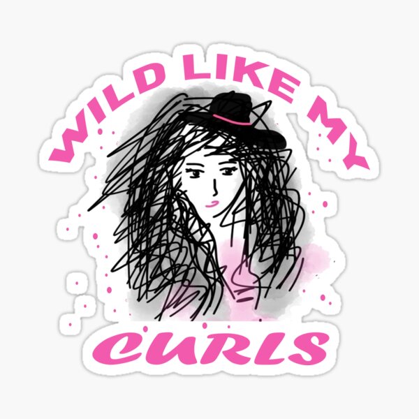 "wild like my curls" Sticker for Sale by Adelito77 | Redbubble