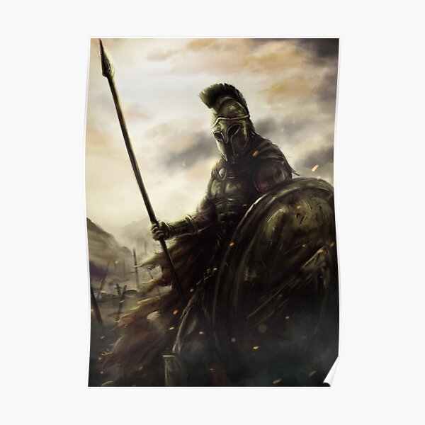 "300 king spartan leonidas" Poster for Sale by Andreartist93 | Redbubble