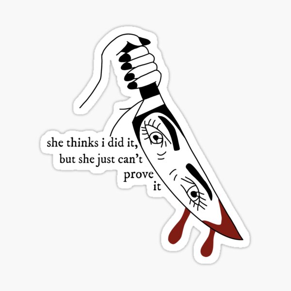 "no body, no crime design" Sticker for Sale by jannellealino | Redbubble