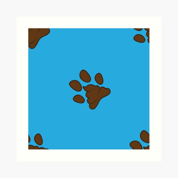 "Poop Doodie Logo Pattern Blue Background" Art Print by PoopDoodie ...