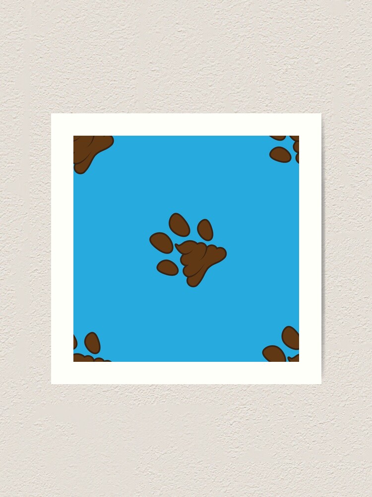 "Poop Doodie Logo Pattern Blue Background" Art Print by PoopDoodie ...