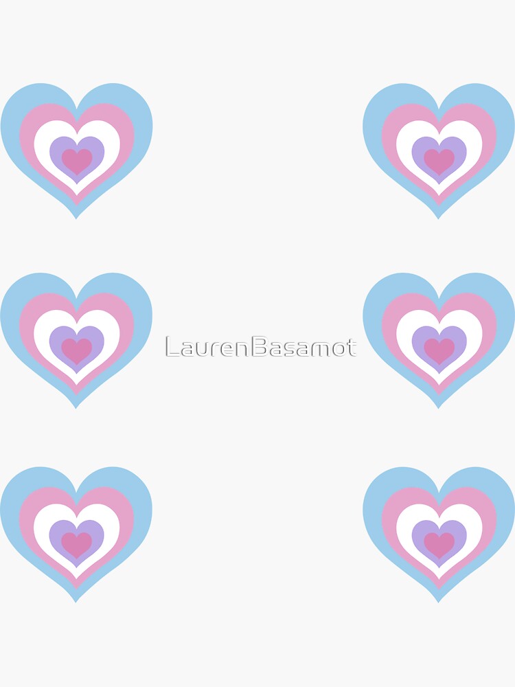 "Bigender Heart Shape Stickers Pack" Sticker for Sale by LaurenBasamot ...