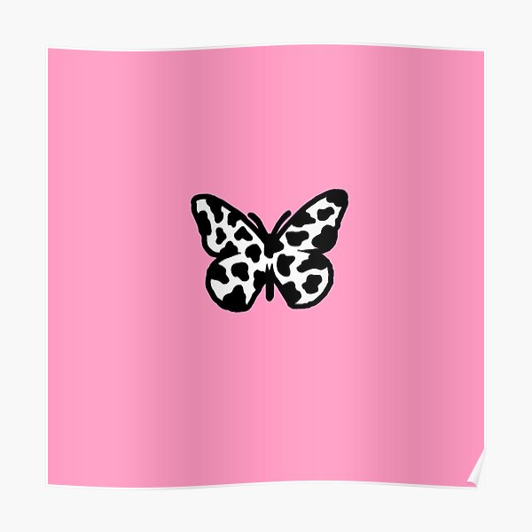 "Cow print butterfly " Poster by digitaldrawart | Redbubble