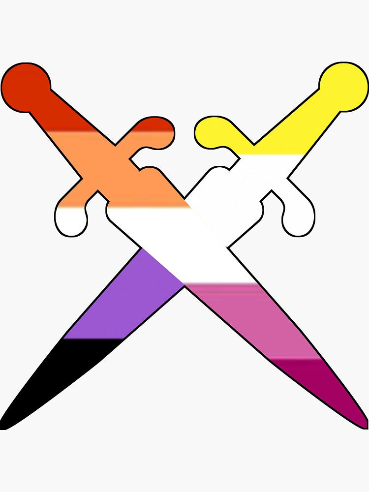 "Nonbinary Lesbian Swords" Sticker for Sale by eclipseelysium | Redbubble