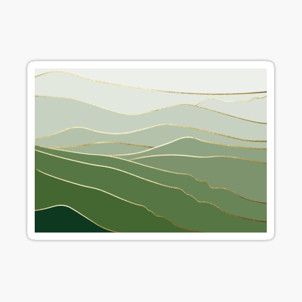"Emerald Green Landscape" Sticker for Sale by UrbanEpiphany | Redbubble