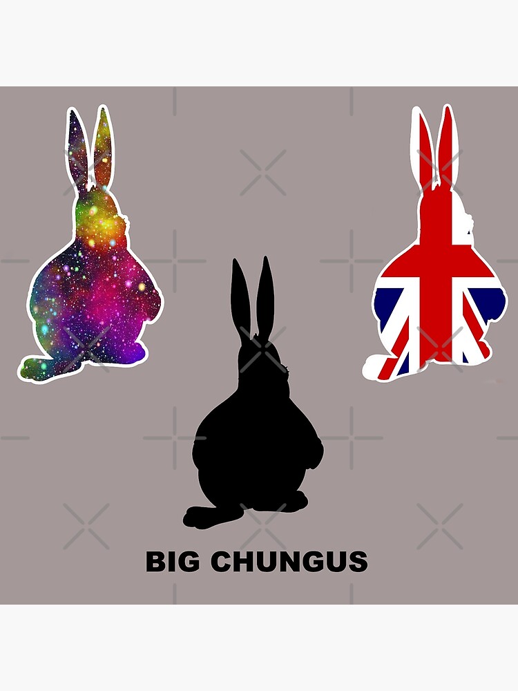 "Big Chungus Sticker Pack Britische Flagge Shadow Galaxy Chubby Bunny ...