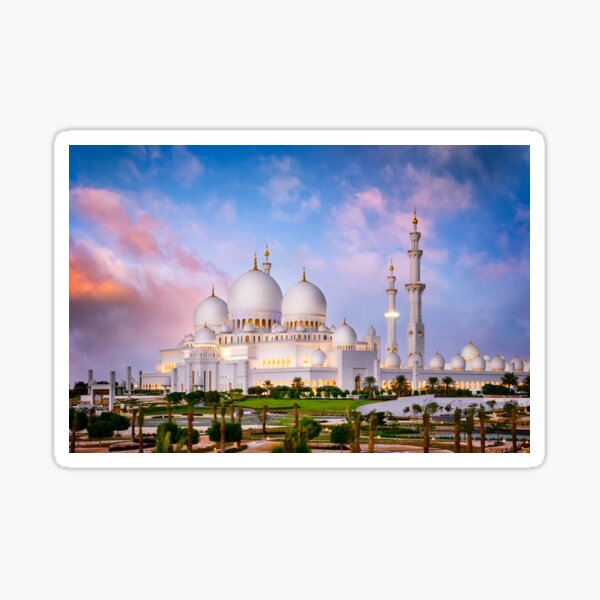 "Abu Dhabi Sheikh Zayed Mosque" Sticker for Sale by TagCreation | Redbubble