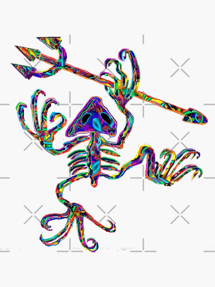 "psychedelic SEAL TEAM BONE FROG" Sticker for Sale by coffeecountyjim ...