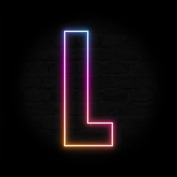 "Letter L - Neon Outrun Retrowave Monogram Art" Sticker for Sale by ...