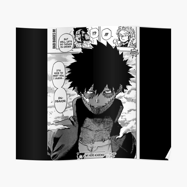 "Dabi Meets Endeavor" Poster for Sale by MangaPanels | Redbubble