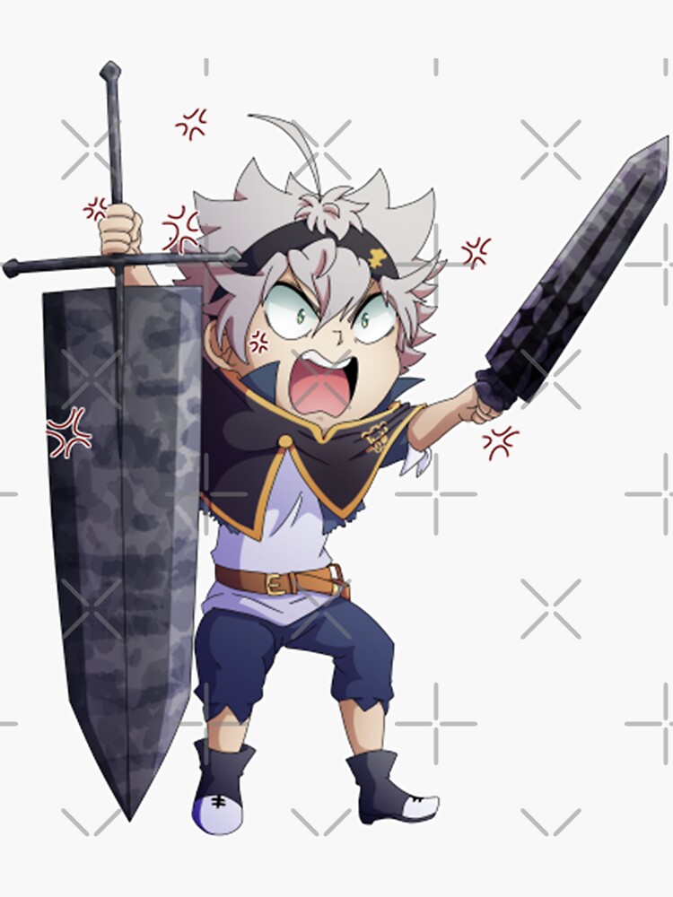 Pegatina «Black Clover - Asta lindo chibi» de KelliLeak2212 | Redbubble