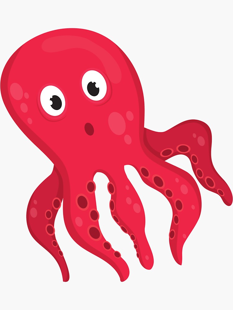 "Confused Octopus" Sticker for Sale by ikoslava | Redbubble