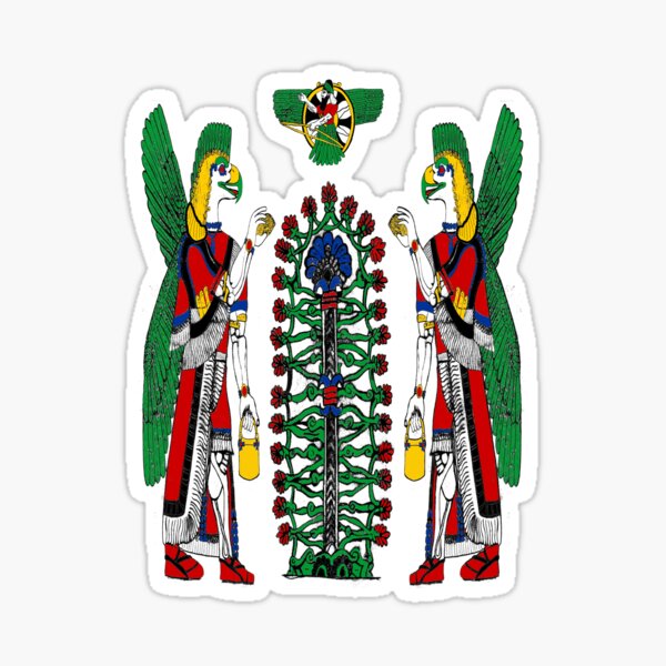 Assyrian Tree Of Life Color Sticker For Sale By Assyriangear Redbubble